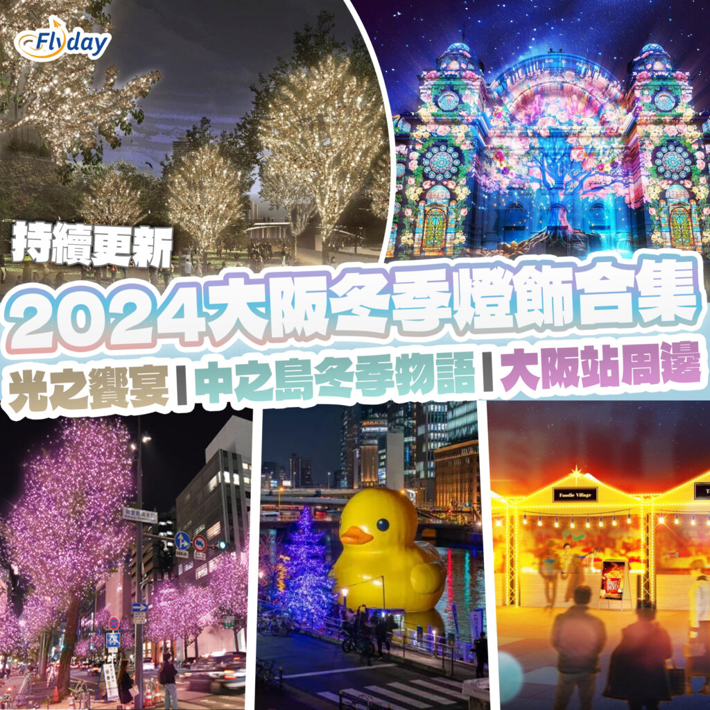 大阪冬季燈飾合集持續更新 光之饗宴｜中之島冬季物語｜大阪站周邊燈飾 - Flyday.hk 全港最多機票優惠｜酒店套票｜旅遊平價資訊